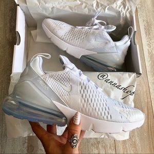 Nike | Shoes | Nwt Nike Air Max 27 Triple White | Poshmark